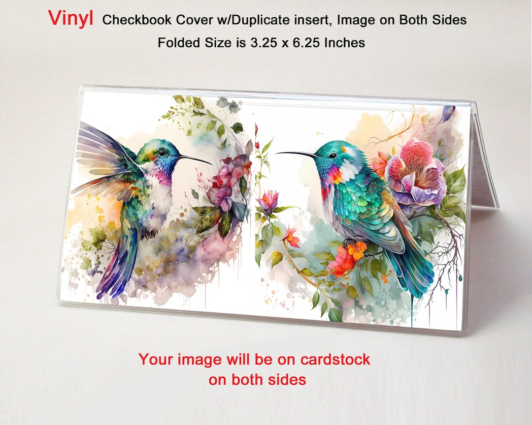 Hummingbird 9 Vinyl Checkbook Cover - Includes Duplicate Insert - Top ...