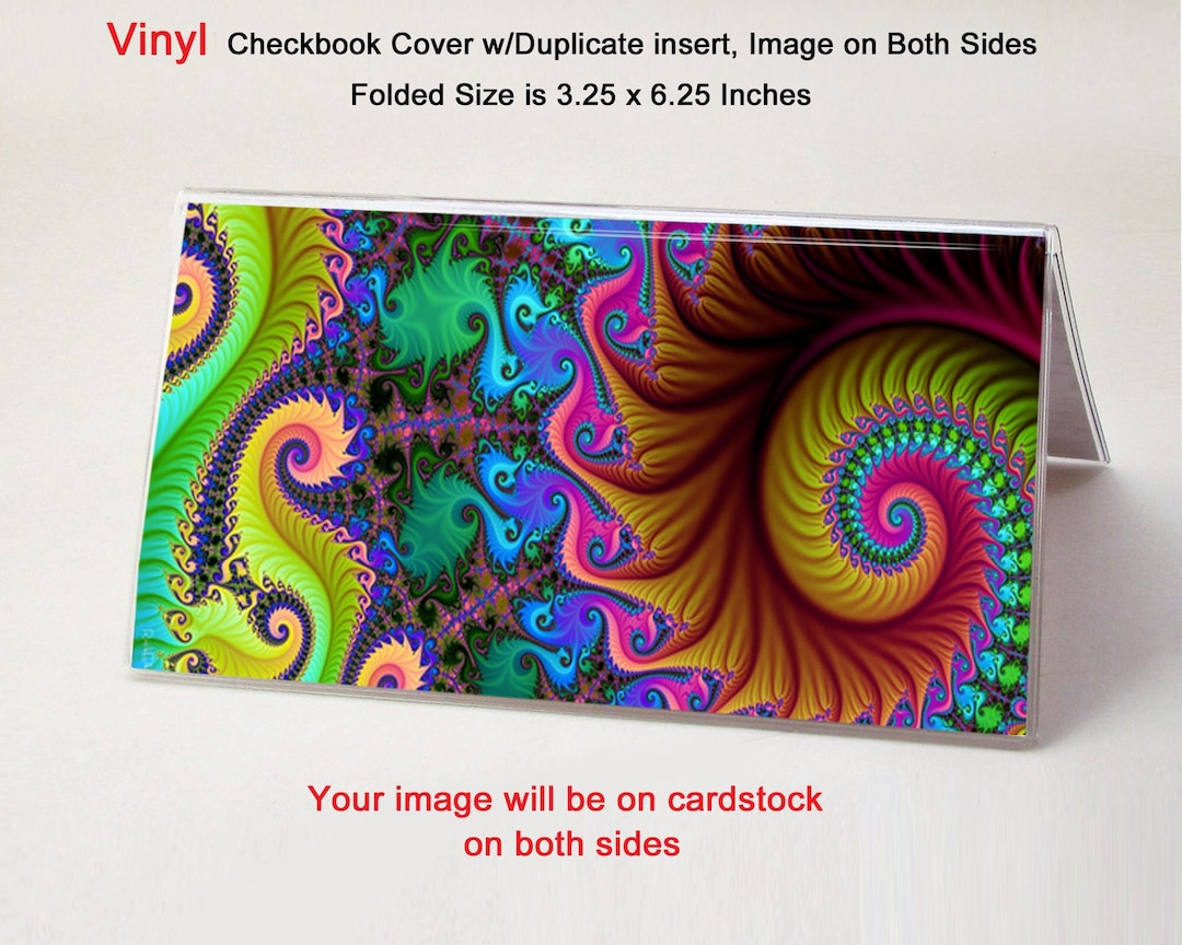 Abstract Design Vinyl Checkbook Cover - Includes Duplicate Insert - Top ...