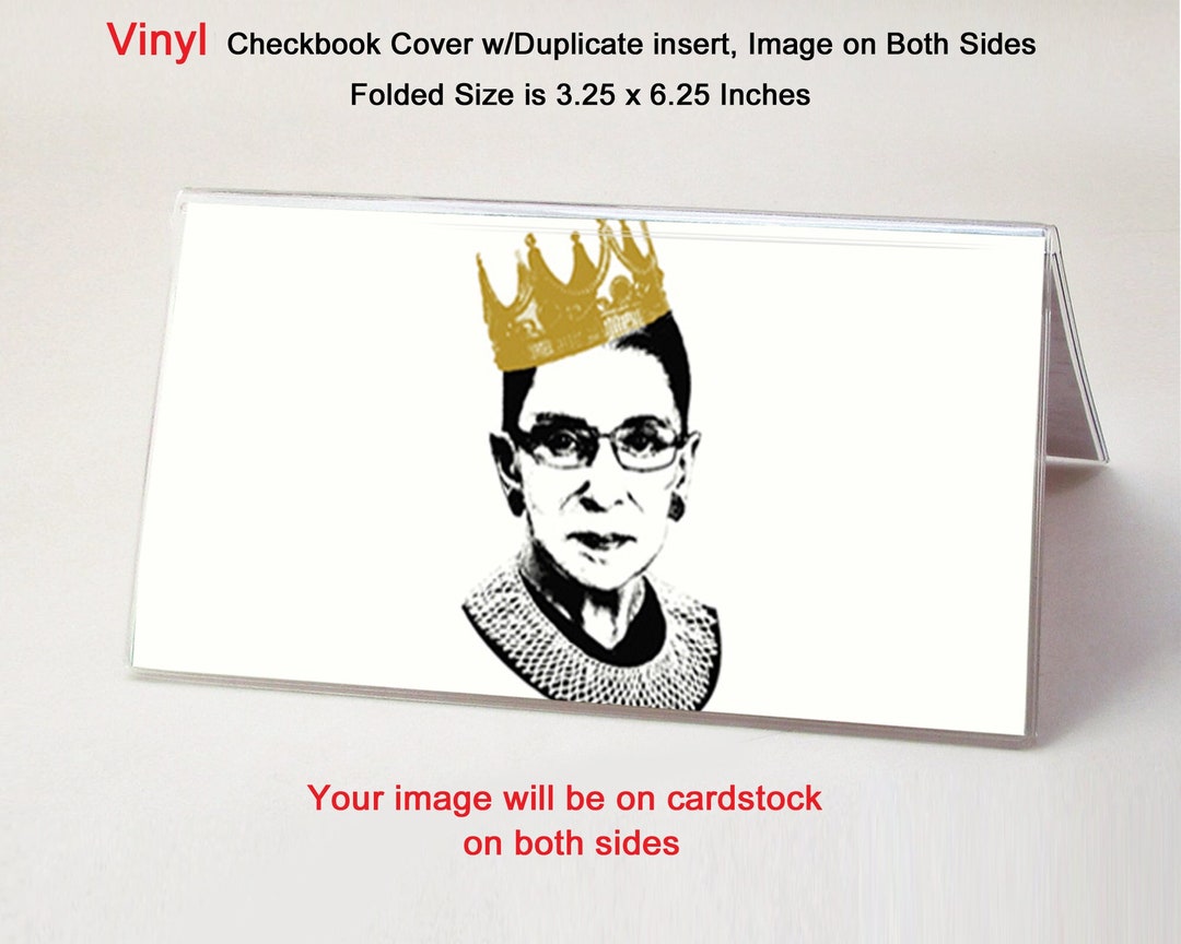 Ruth Bader Ginsburg Vinyl Checkbook Cover Includes Duplicate Insert Top ...