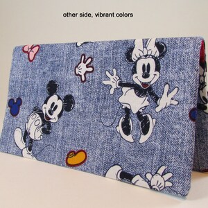Mickey and Minnie Mouse Licensed Fabric Checkbook Cover - Coupon or ...