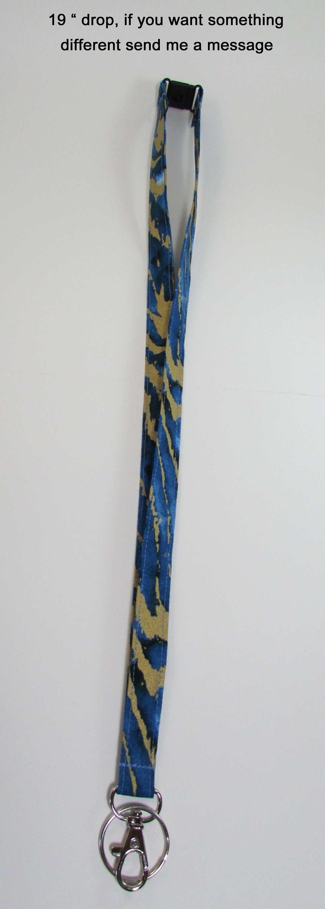 Blue and Gold Abstract Lanyard or Badge Reel Neck Lanyard - Etsy
