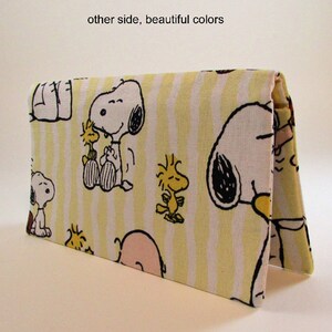 Snoopy 3 Gang Licensed Fabric Checkbook Cover Coupon or Money Holder ...