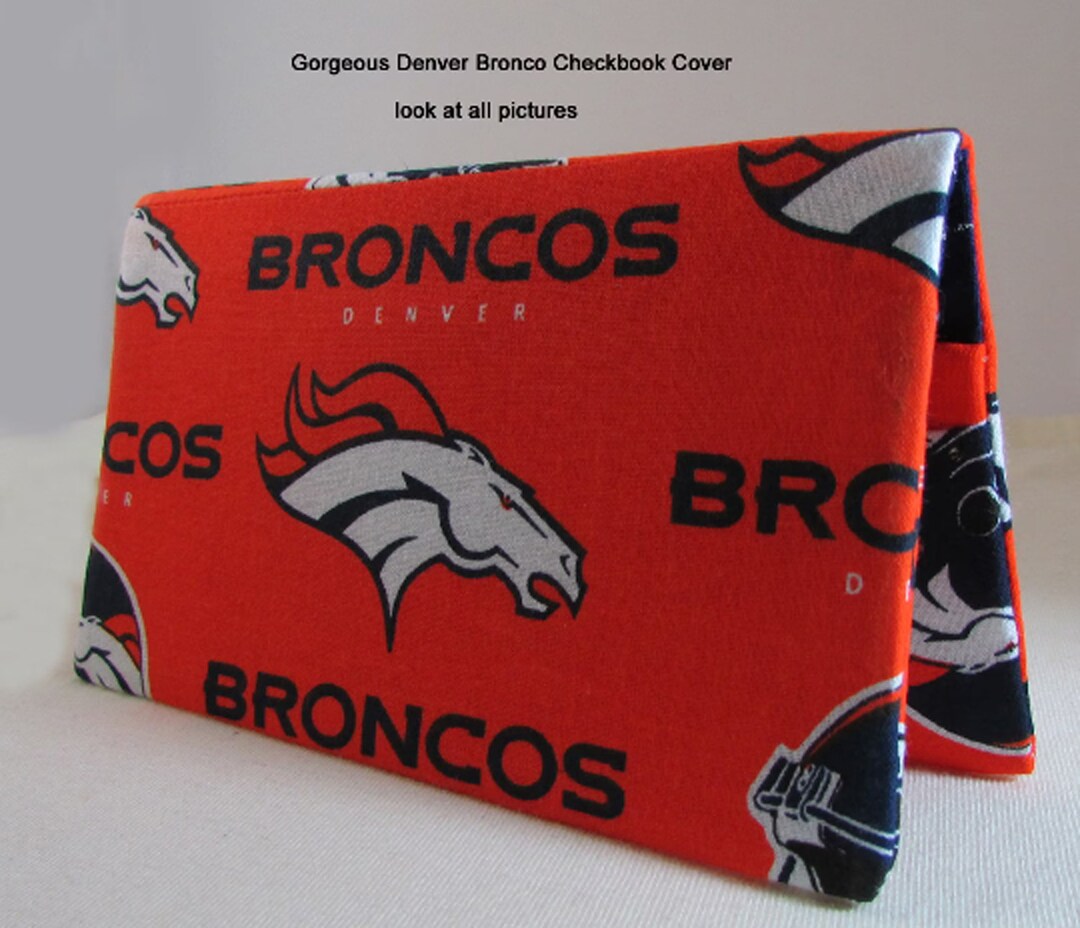 Denver Broncos Licensed Fabric Checkbook Cover or Coupon Holder Great ...