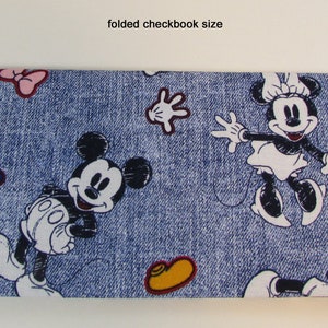 Mickey and Minnie Mouse Licensed Fabric Checkbook Cover - Coupon or ...