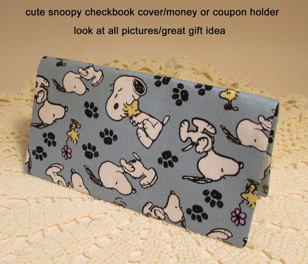 Snoopy and Woodstock Licensed Fabric Checkbook Cover Coupon or Money ...