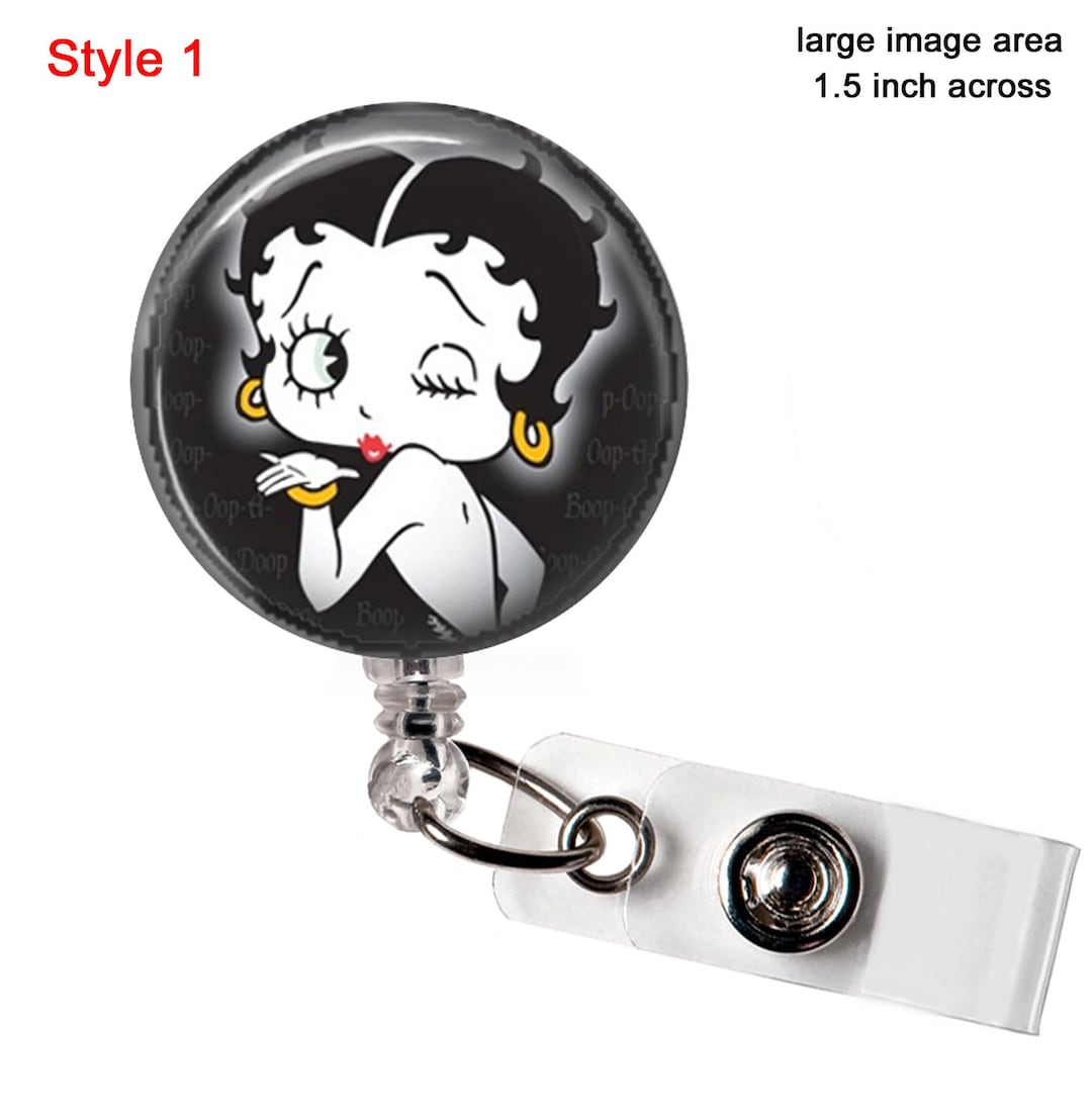 Betty Boop 1 Badge Reels or Keychain 001 - 3 Choices of Badge Reels or ...