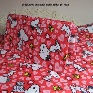 Snoopy and Woodstock 5 Licensed Fabric Checkbook Cover - Coupon or ...