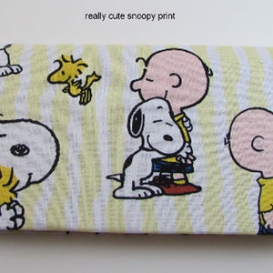 Snoopy 3 Gang Licensed Fabric Checkbook Cover Coupon or Money Holder ...