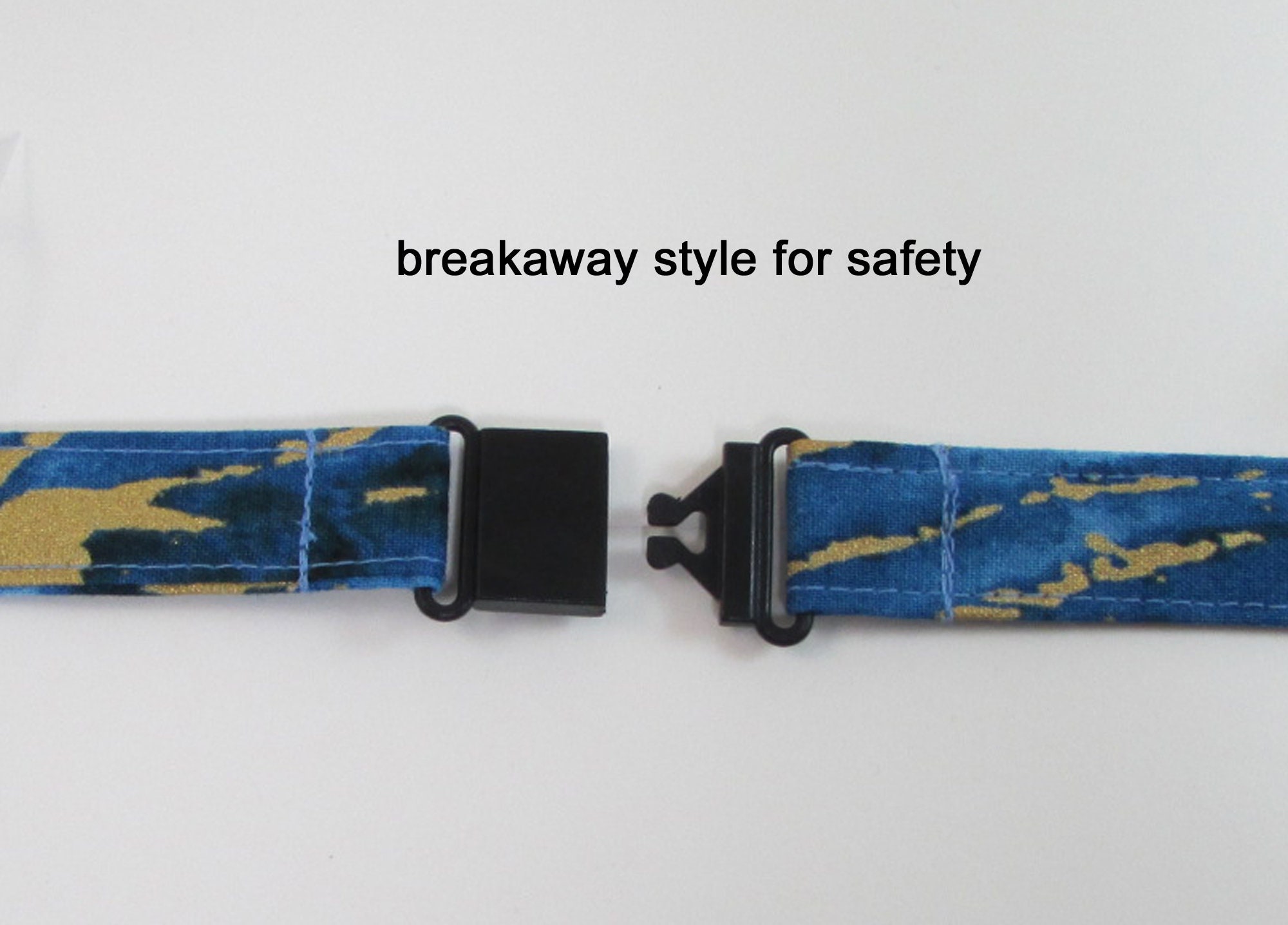 Blue and Gold Abstract Lanyard or Badge Reel Neck Lanyard - Etsy