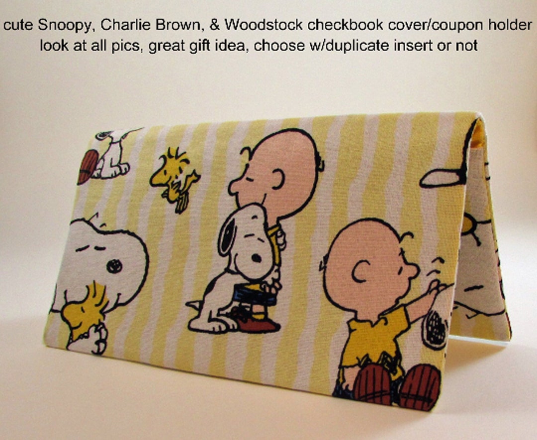 Snoopy 3 Gang Licensed Fabric Checkbook Cover Coupon or - Etsy