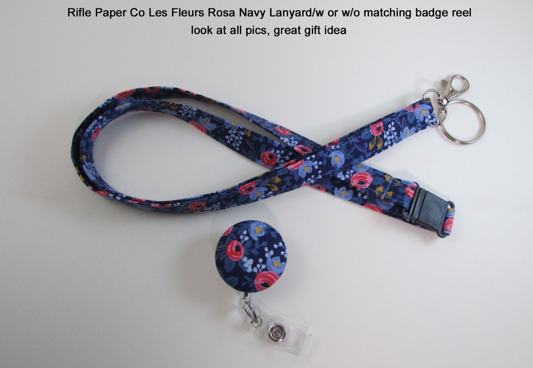 Lanyard Rifle Paper Co Navy or Badge Reel - Neck Lanyard - Hospital ...