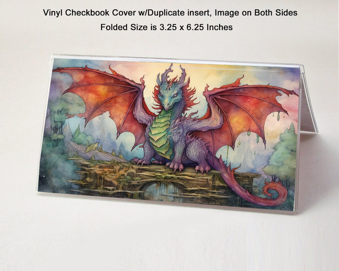 Dragon 6 Vinyl Checkbook Cover Includes Duplicate Insert - Etsy