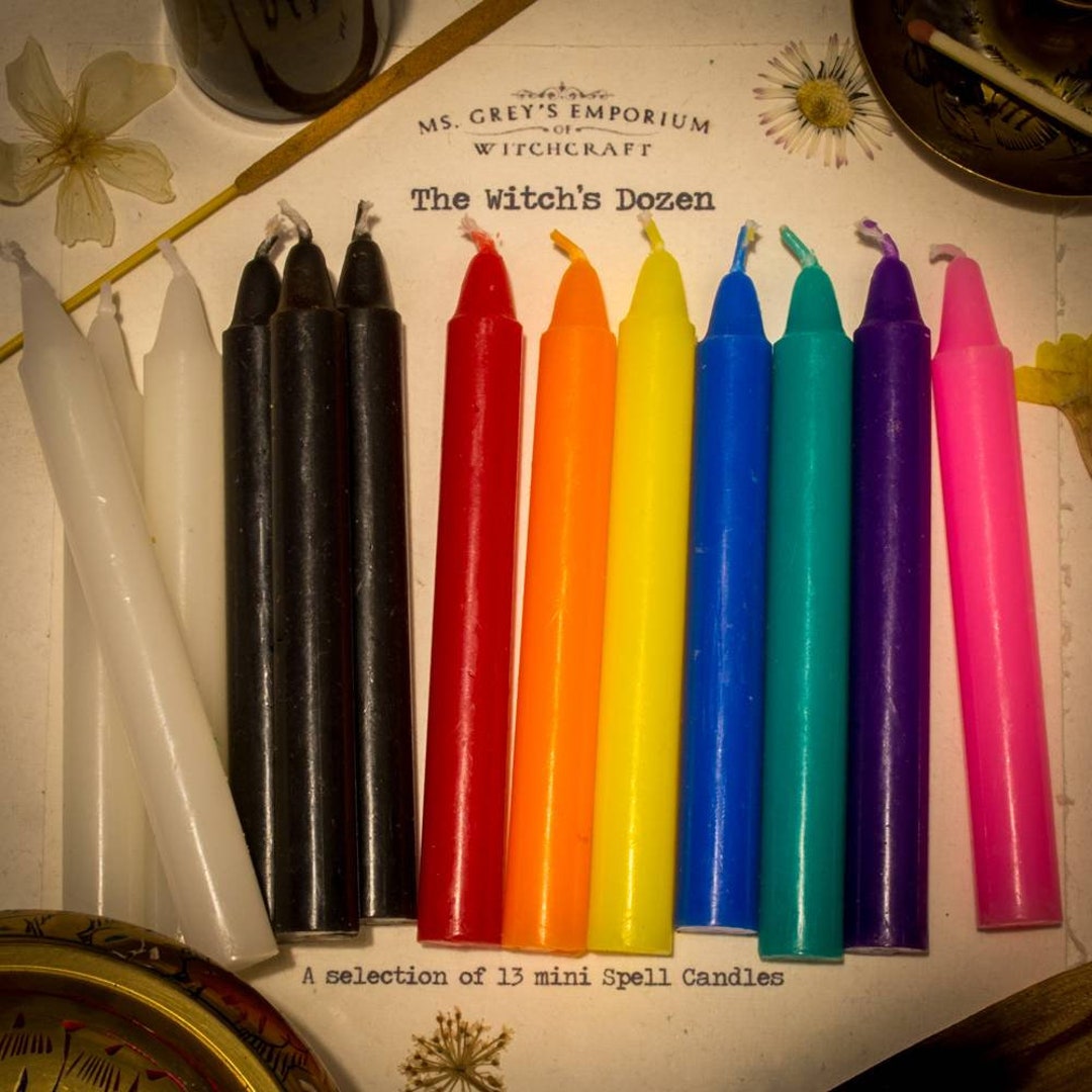 The Witches Dozen Set of 13 Spell Candles for Use in Spells & Rituals ...