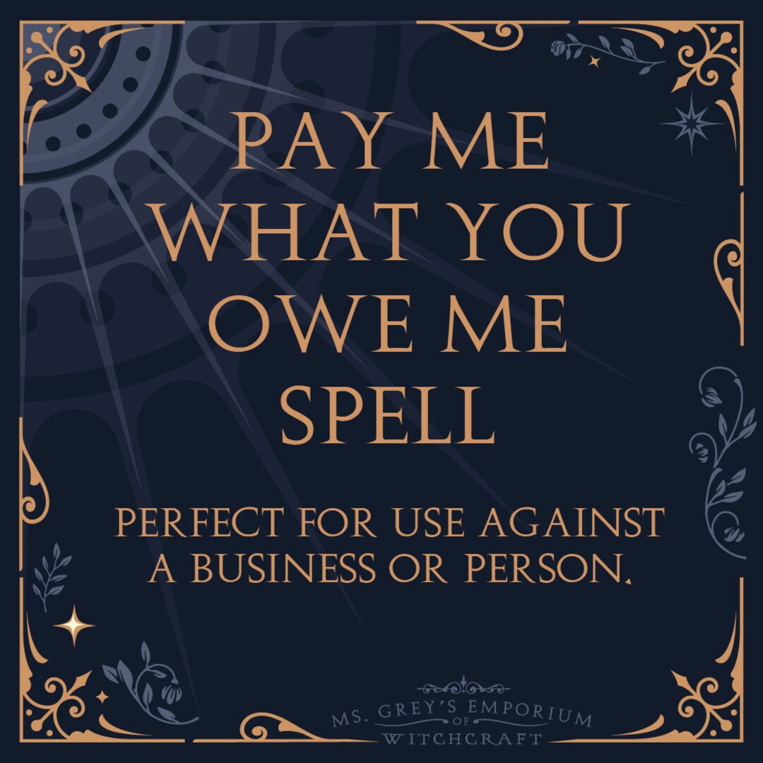Pay Me Back | Pay Me What You Owe Me Spell - Etsy
