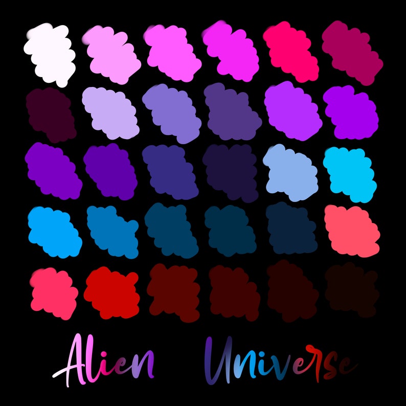 Alien Universe Procreate Color Palette FREE Bonus Mini - Etsy