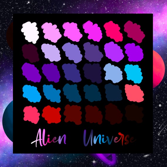 Procreate alien Universe Color Palette FREE Bonus Mini - Etsy