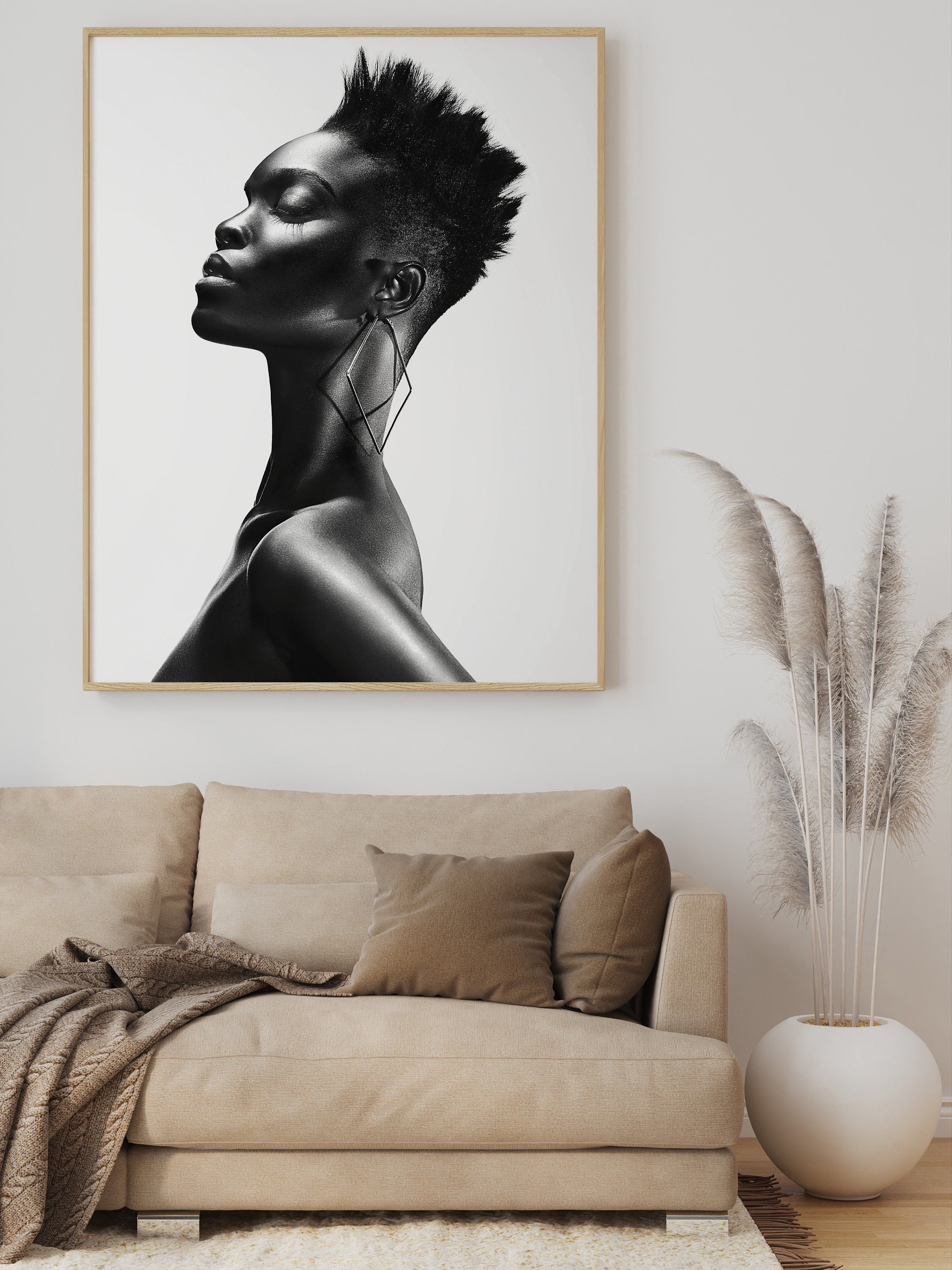 Digital Download, Black and White Poster Print, Beautiful African ...