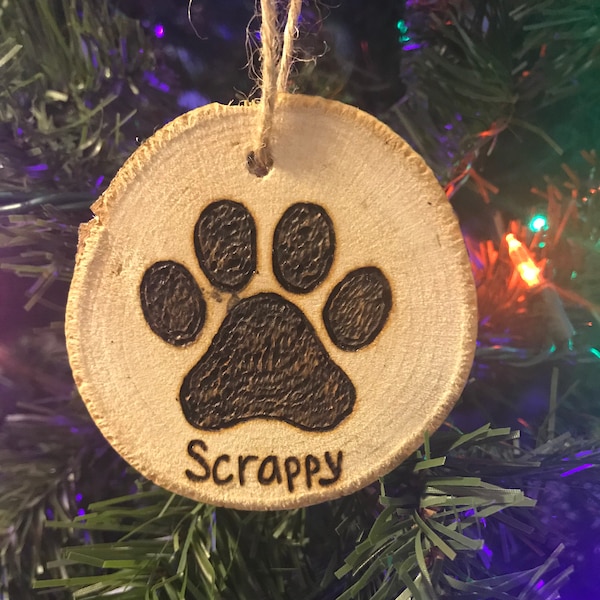 Paw Print Ornament - Etsy