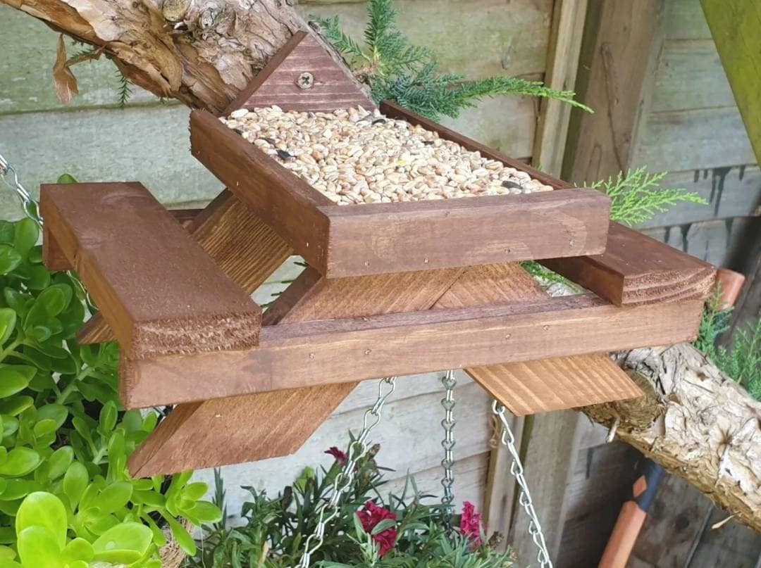 Garden Nature Food Mini Picnic Bench Squirrel and Bird Table - Etsy