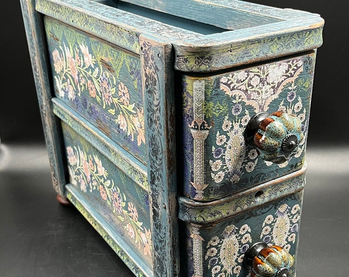 Vintage Upcycled Singer Sewing Machine Drawers W/caddy Boho Bohemian ...