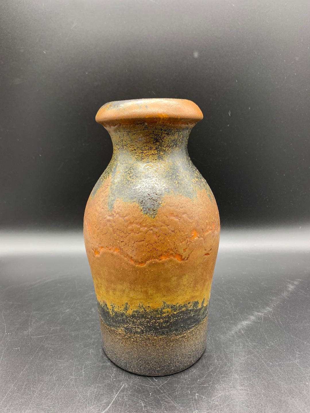 Vintage Scheurich Keramik Pottery Vase 208-21 W. Germany Boho Bohemian ...