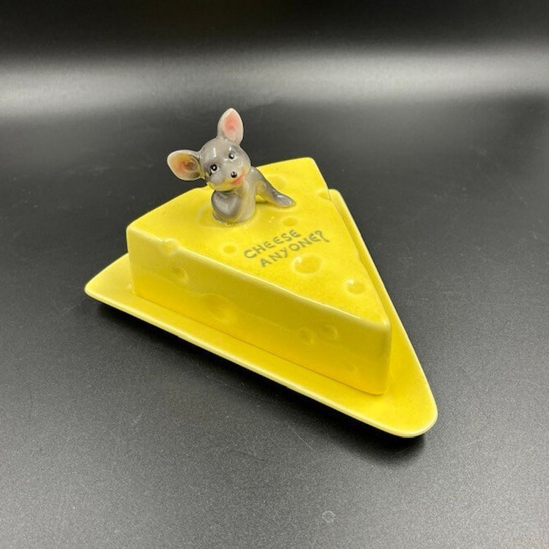 Mouse Cheese Dish Yellow Porcelain Trinagular Cheese Anyone ...