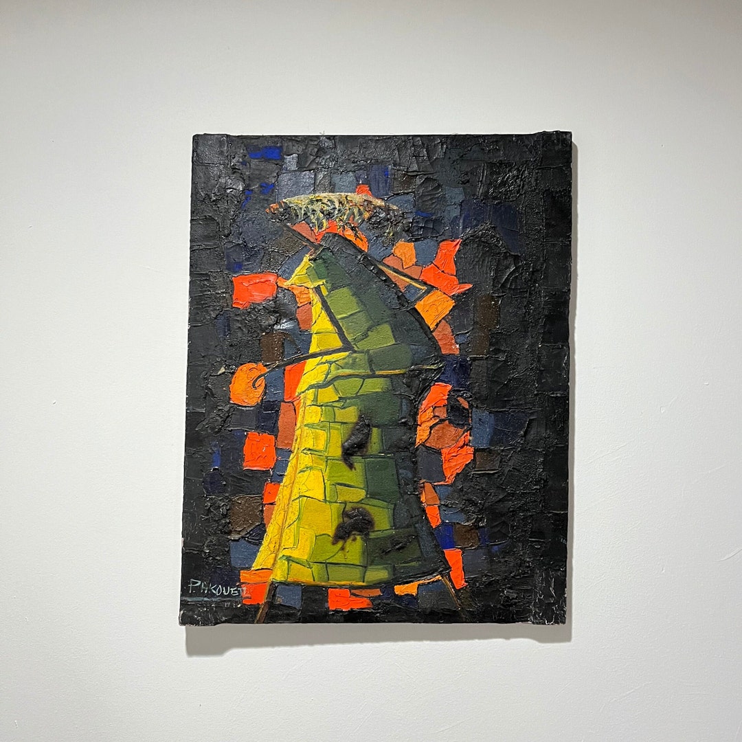 Original Togo Art Painting African Culture Abstract Acrylic/oil Signed ...