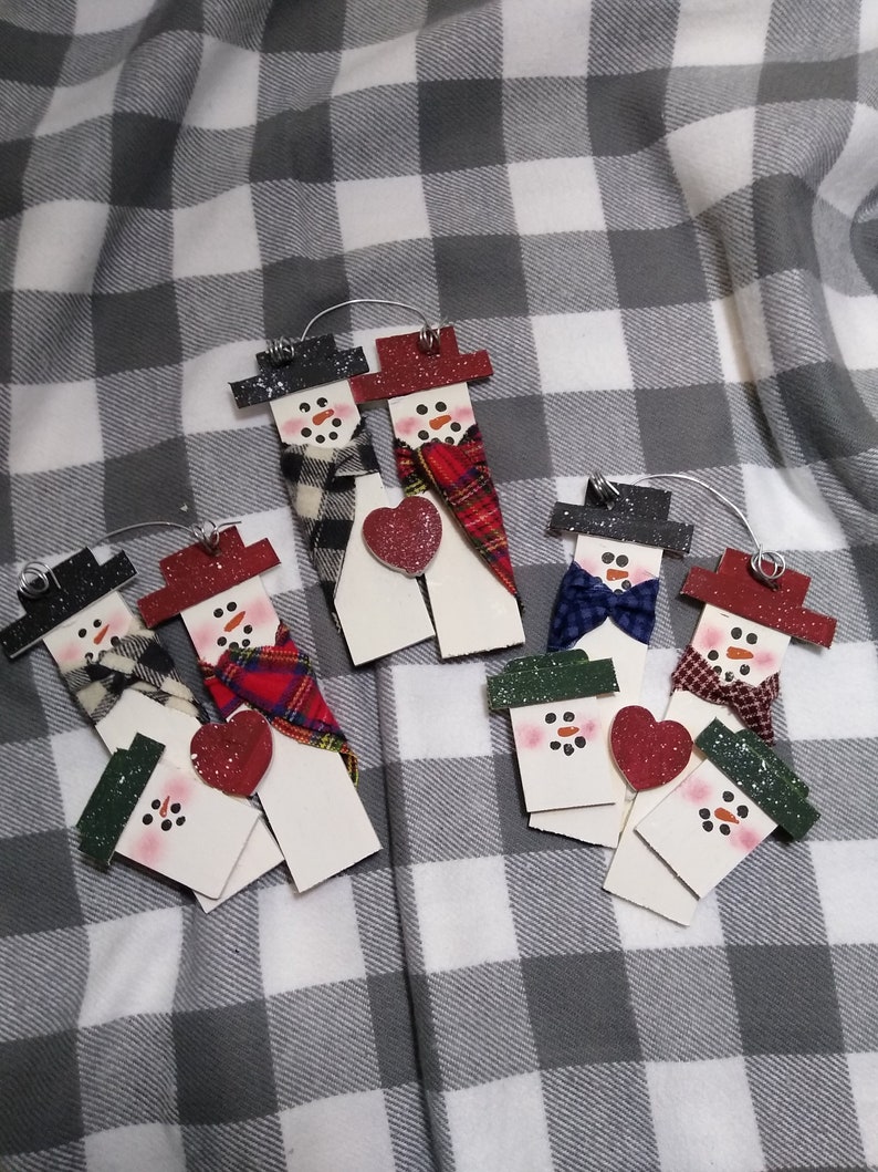 Personalized Snowman Family Ornaments, Family Ornament, Custom Ornament ...