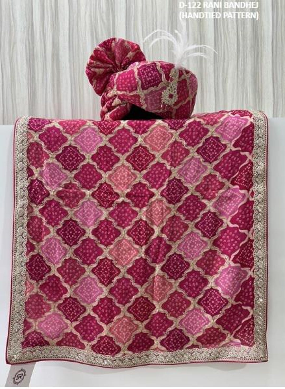 Rani Bandhej Safa and Stole for the Indian Groom - Etsy