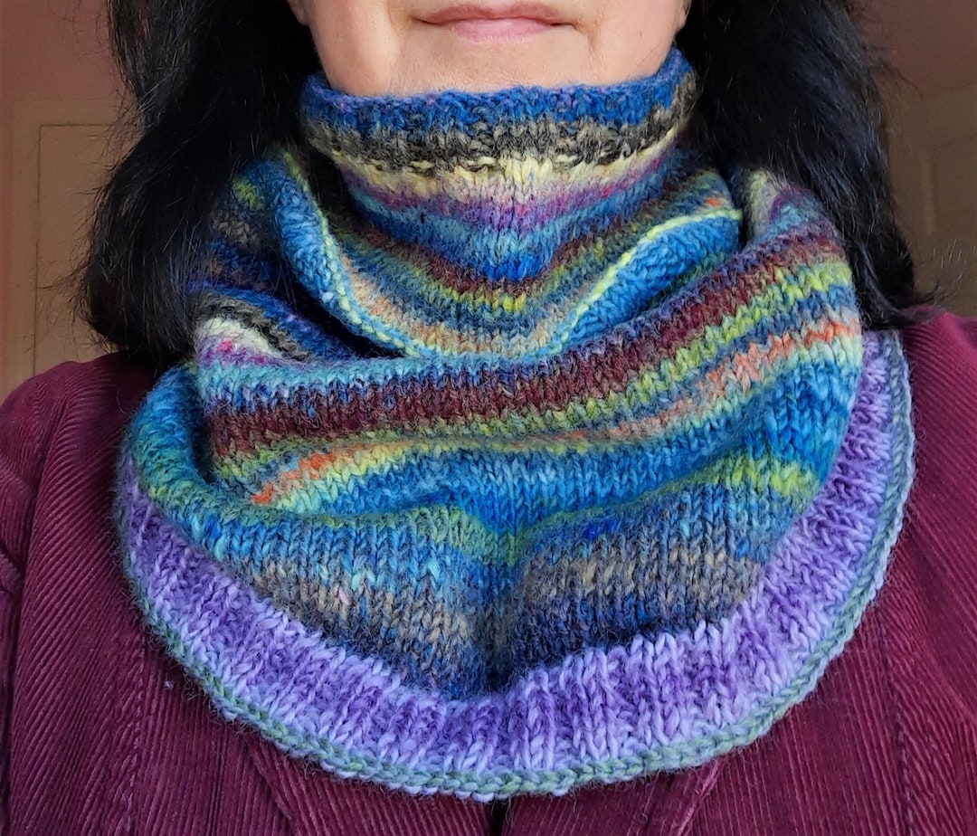 Gradient Merino Wool Cowl Knitting Pattern: DK Sport Yarn (PDF Pattern ...