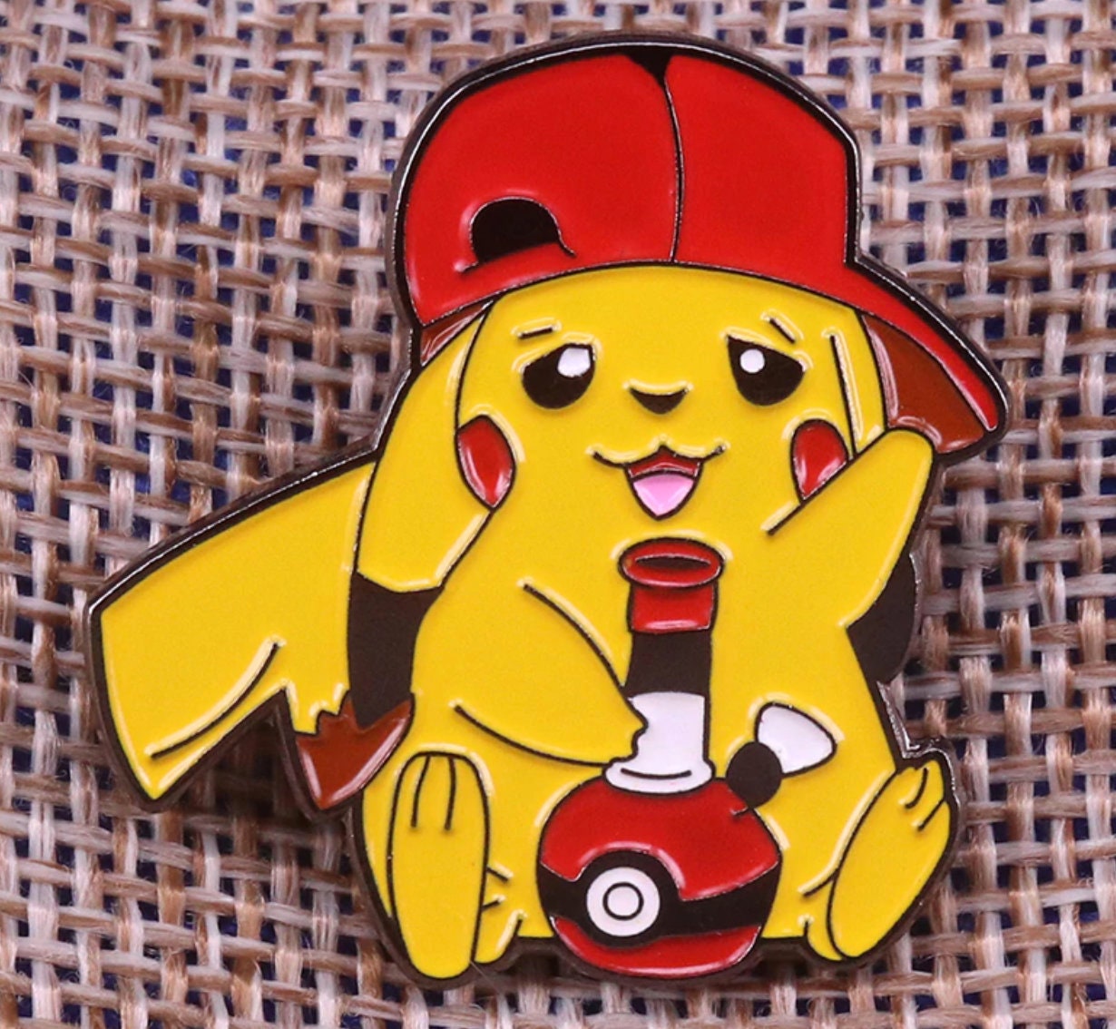 Pikachu Smoking Weed Enamel Pin Pokemon Bong Pin - Etsy