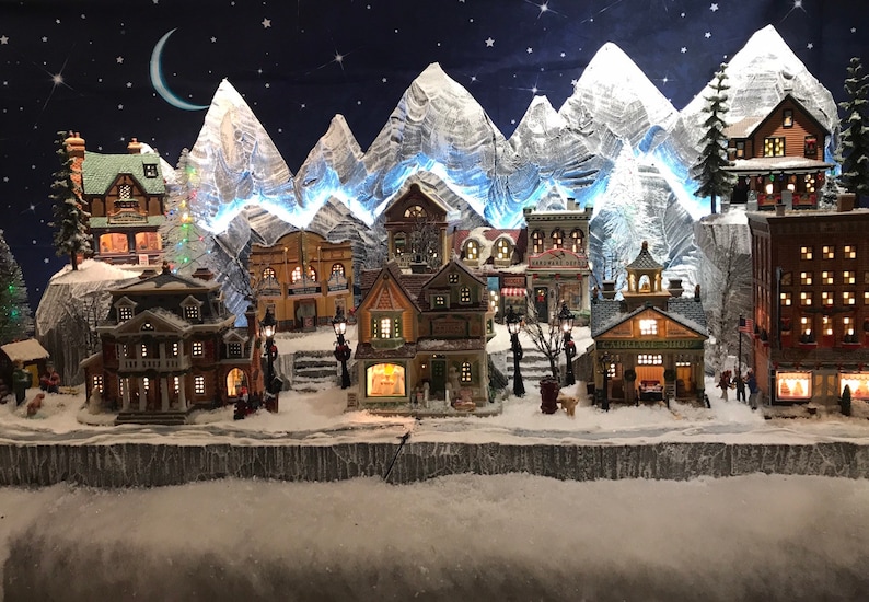 Village Display Snow Large Stream - Etsy