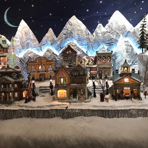 Christmas Village Display Mountain Backdrop for Lemax Dept56 - Etsy