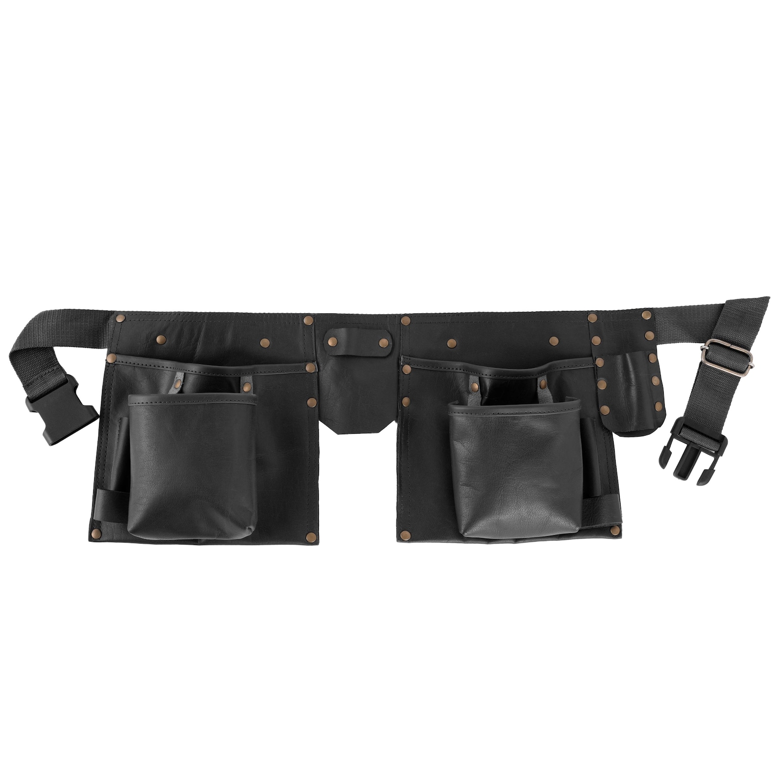 Black Full Grain Leather Tool Belt Wrench Holder Mechanics Tool Belt ...
