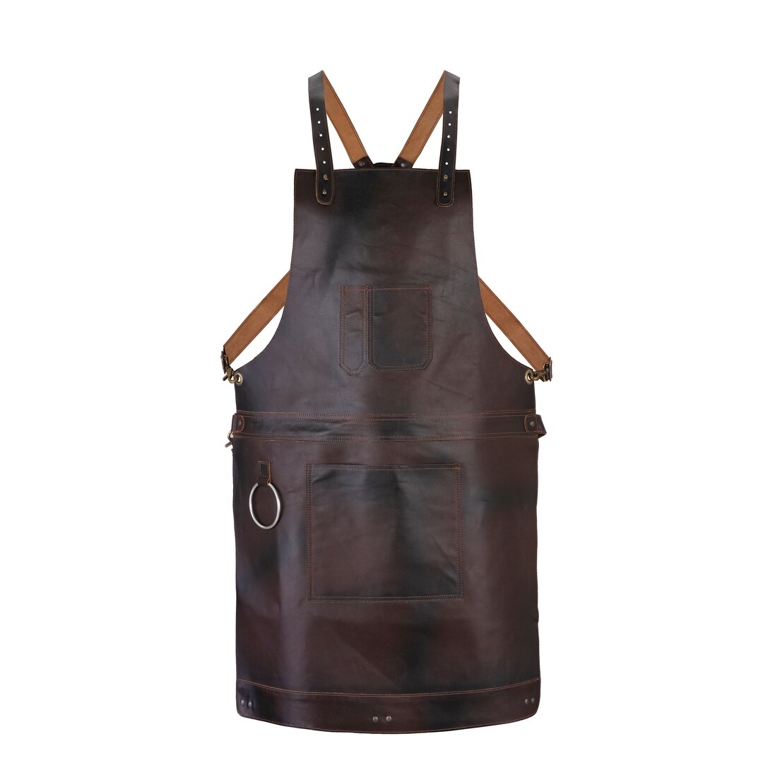 Top Grain Leather Apron Butcher Apron - Cook Apron - BBQ Apron - Barber ...