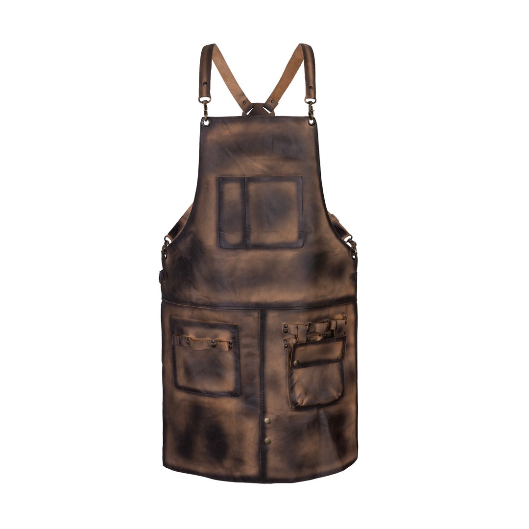Full Grain Leather Apron Butcher Apron -cook Apron -BBQ Apron -cooking ...