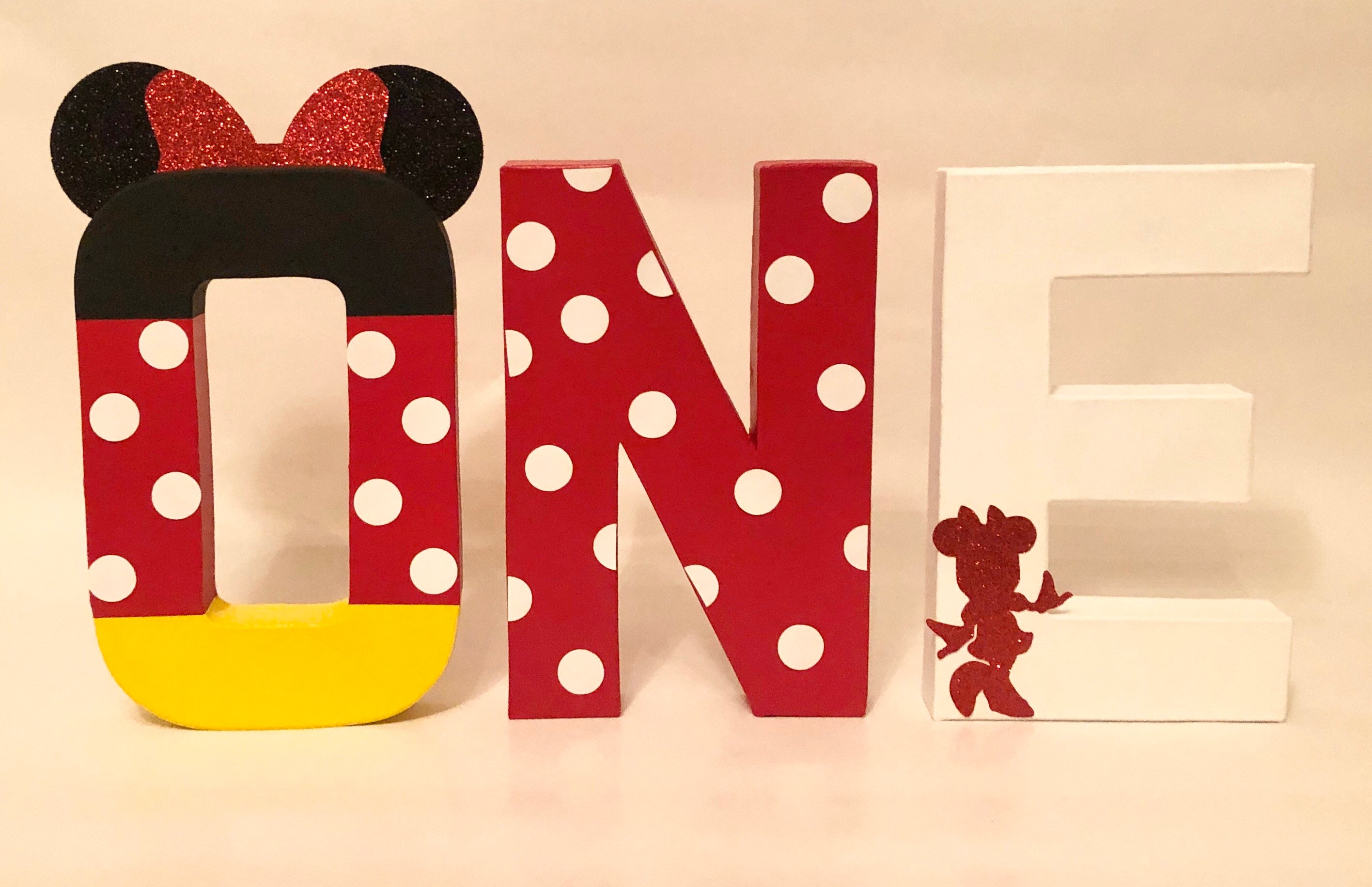 Minnie Mouse ONE Letters Minnie ONE Letters Minnie Party - Etsy
