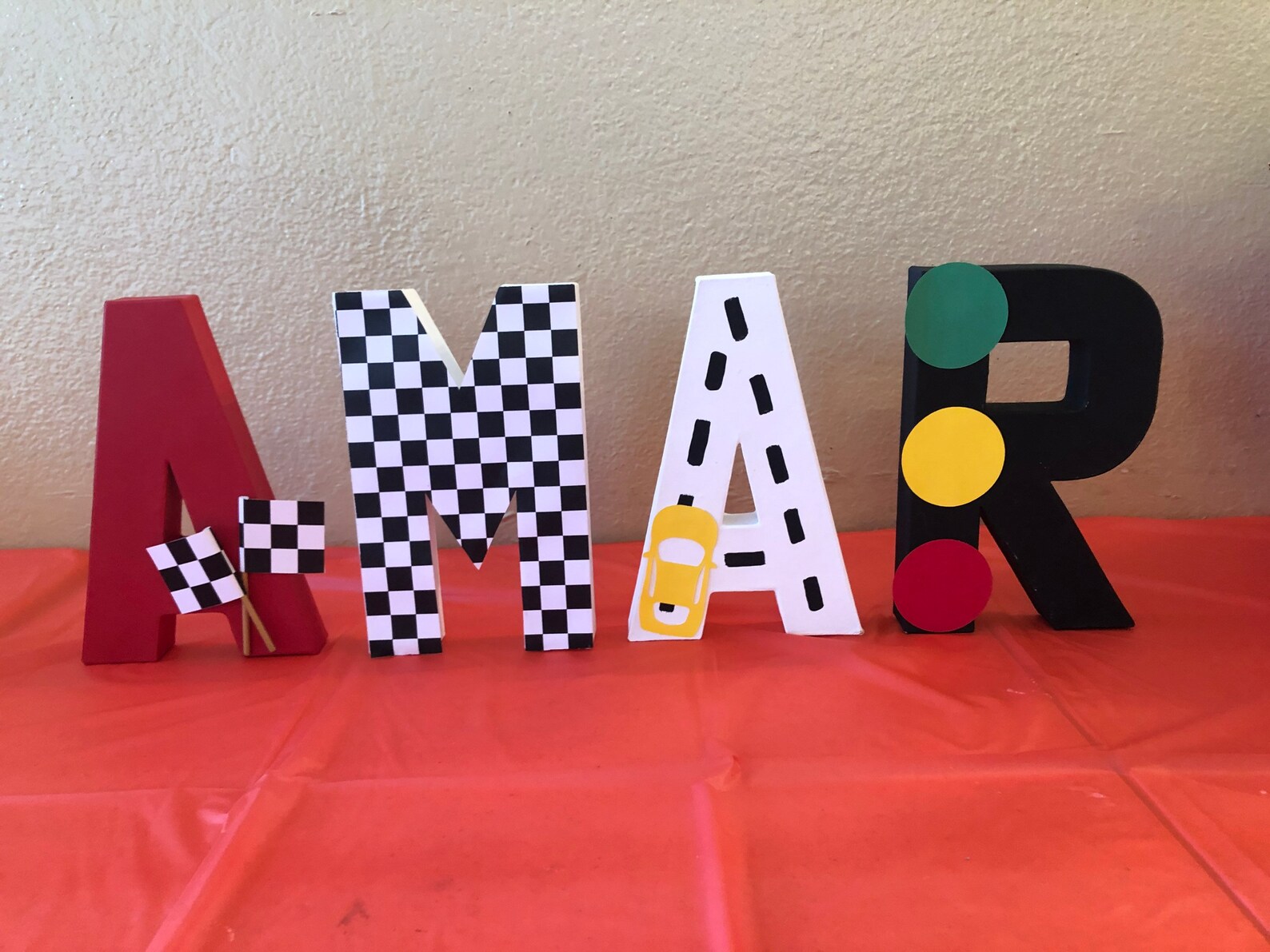 One Race Car Letters Fast One Race Car Birthday Theme First - Etsy