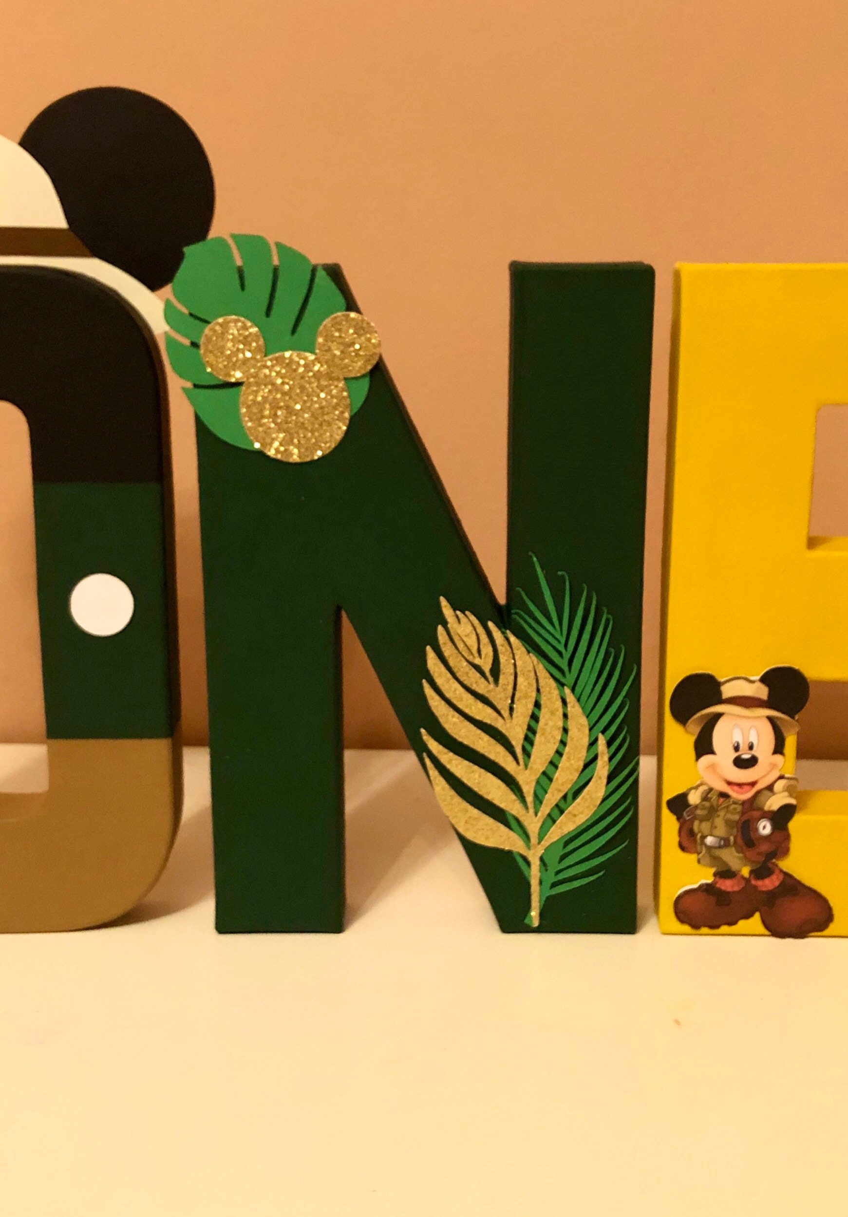 Mickey Mouse ONE Letters Mickey Safari Theme Letters Mickey - Etsy