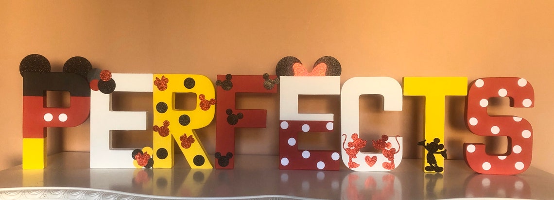 Mickey Mouse ONE Letters Minnie ONE Letters Mickey Party - Etsy