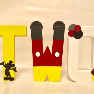Mickey Mouse ONE Letters Minnie ONE Letters Mickey Party - Etsy