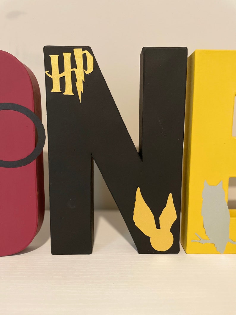 ONE Letters Paper Mache Letters Wizard Birthday Party - Etsy