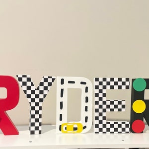 One Race Car Letters Fast One Race Car Birthday Theme First - Etsy