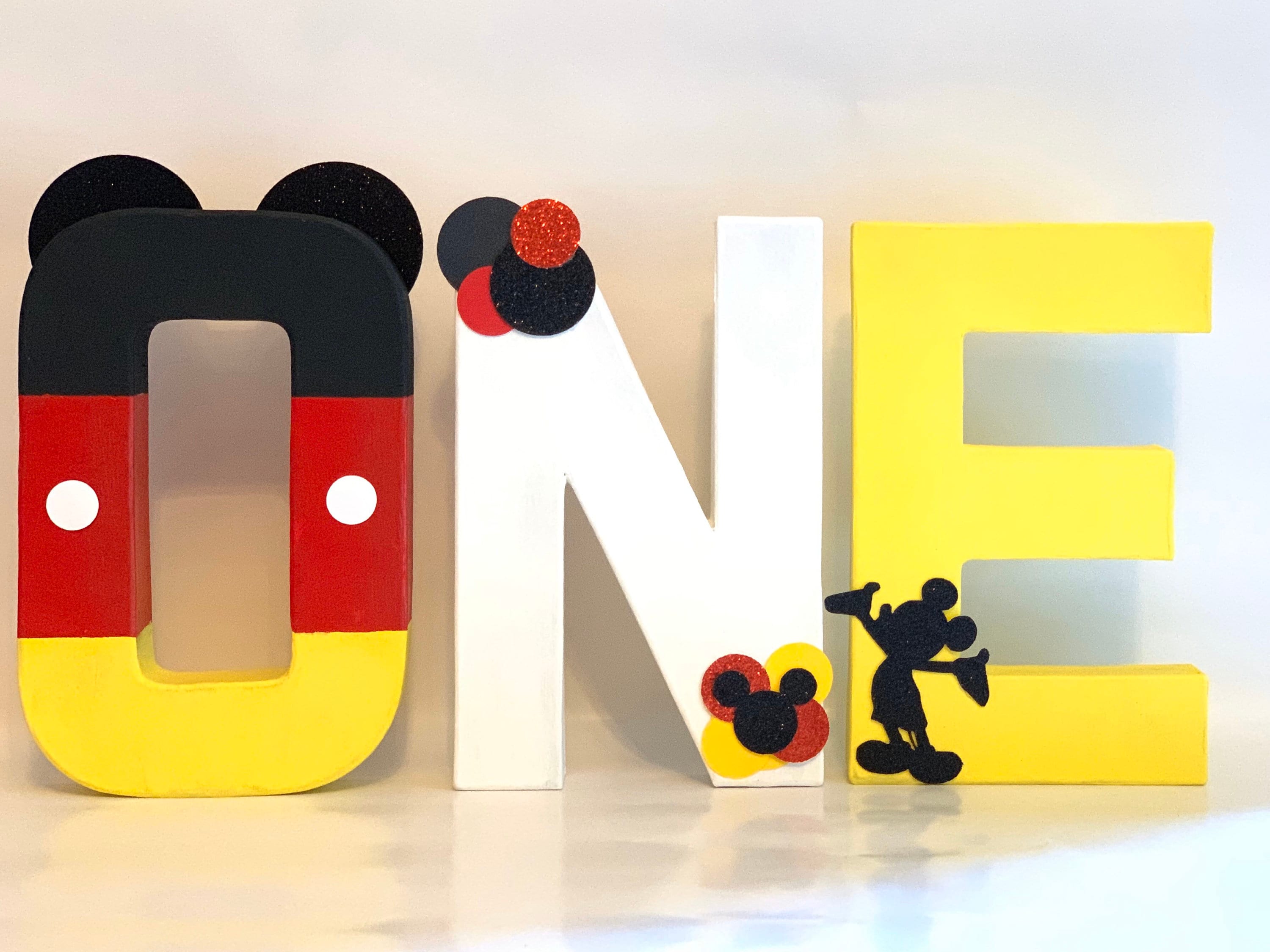 Mickey Mouse ONE Letters Minnie ONE Letters Mickey Party - Etsy