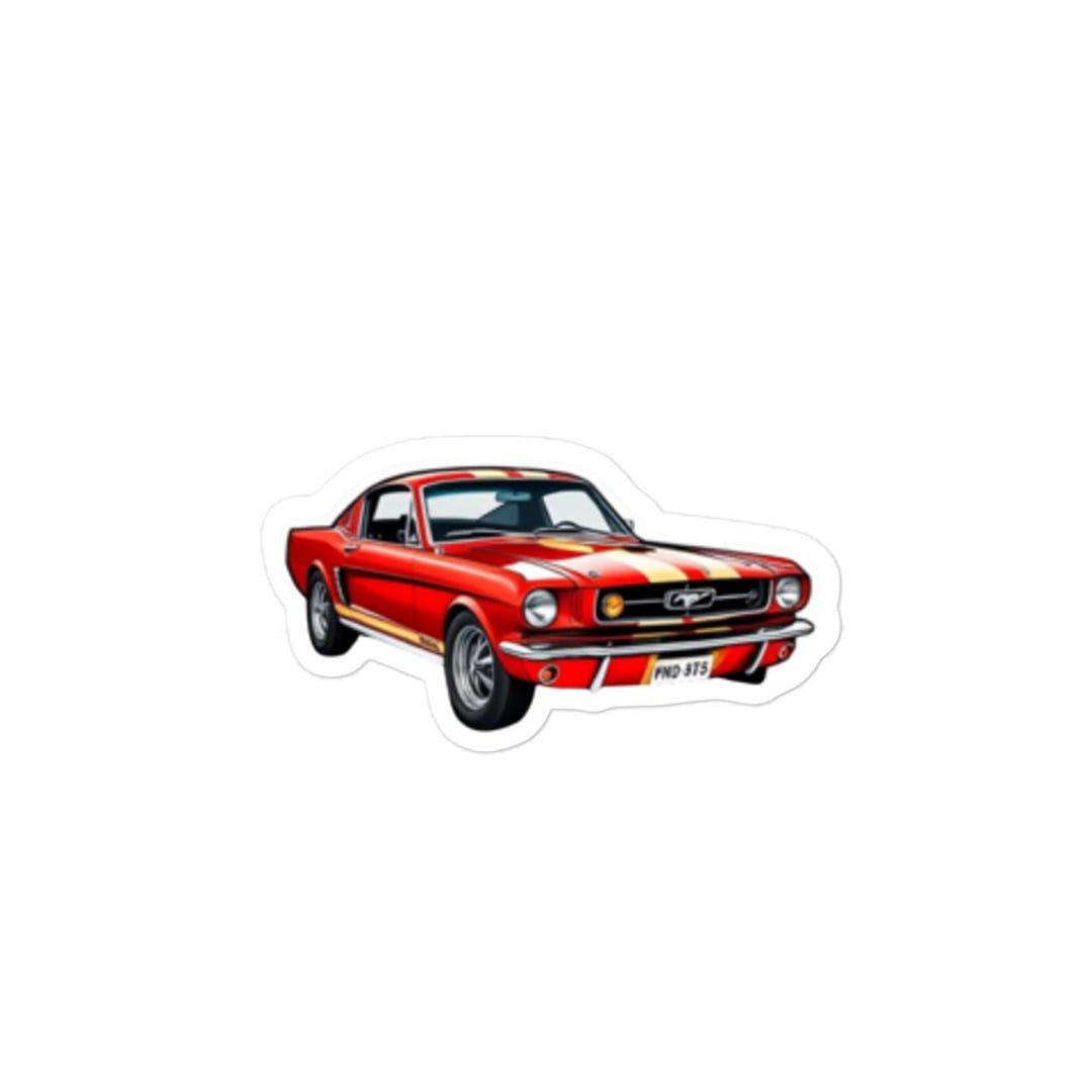 Vintage Muscle Car Mustang Decal: Retro Automotive Collector's Adhesive ...