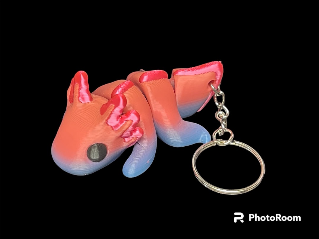 Baby Axolotl Keychain - ZOU3D - 3d Printed - Etsy
