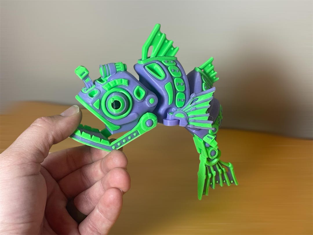 Flexi Articulating Steam Punk Cyber Fish 3d Printed Toy Gift - Etsy