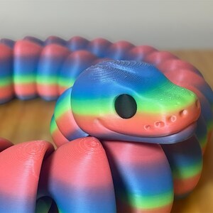 Flexi Articulating Ball Python Snake Toy Custom Colors - Etsy