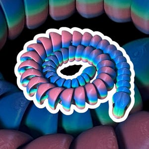 Flexi Articulating Ball Python Snake Toy Custom Colors - Etsy