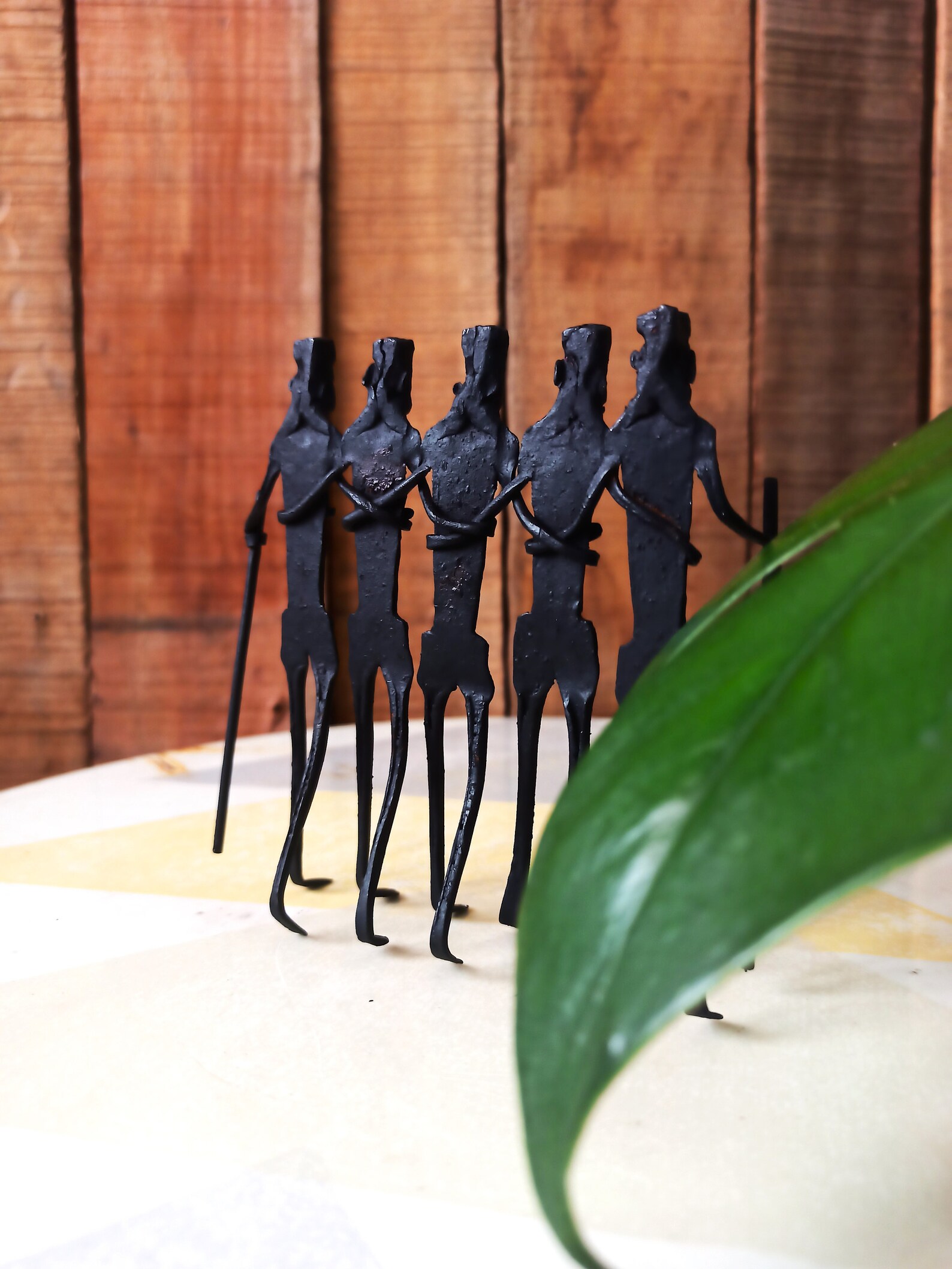Tribal Group Dance Statue | Wrought Iron Handmade Indian Tribal Decor ...
